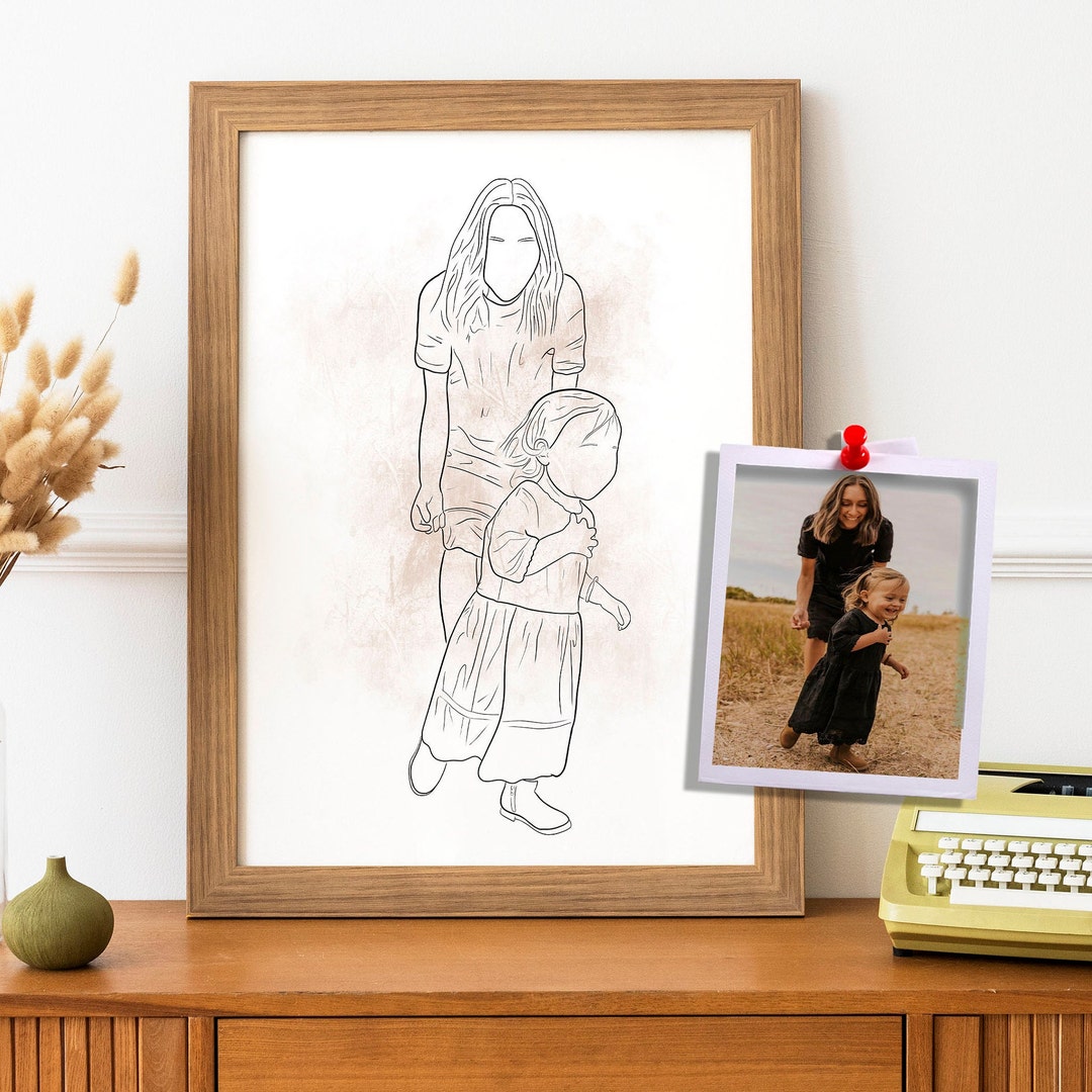 Custom Dijital Line Art Portrait,custom Drawing From Photo,dijital ...