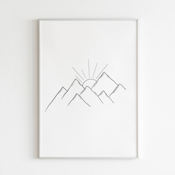Modern Mountain Art - Etsy