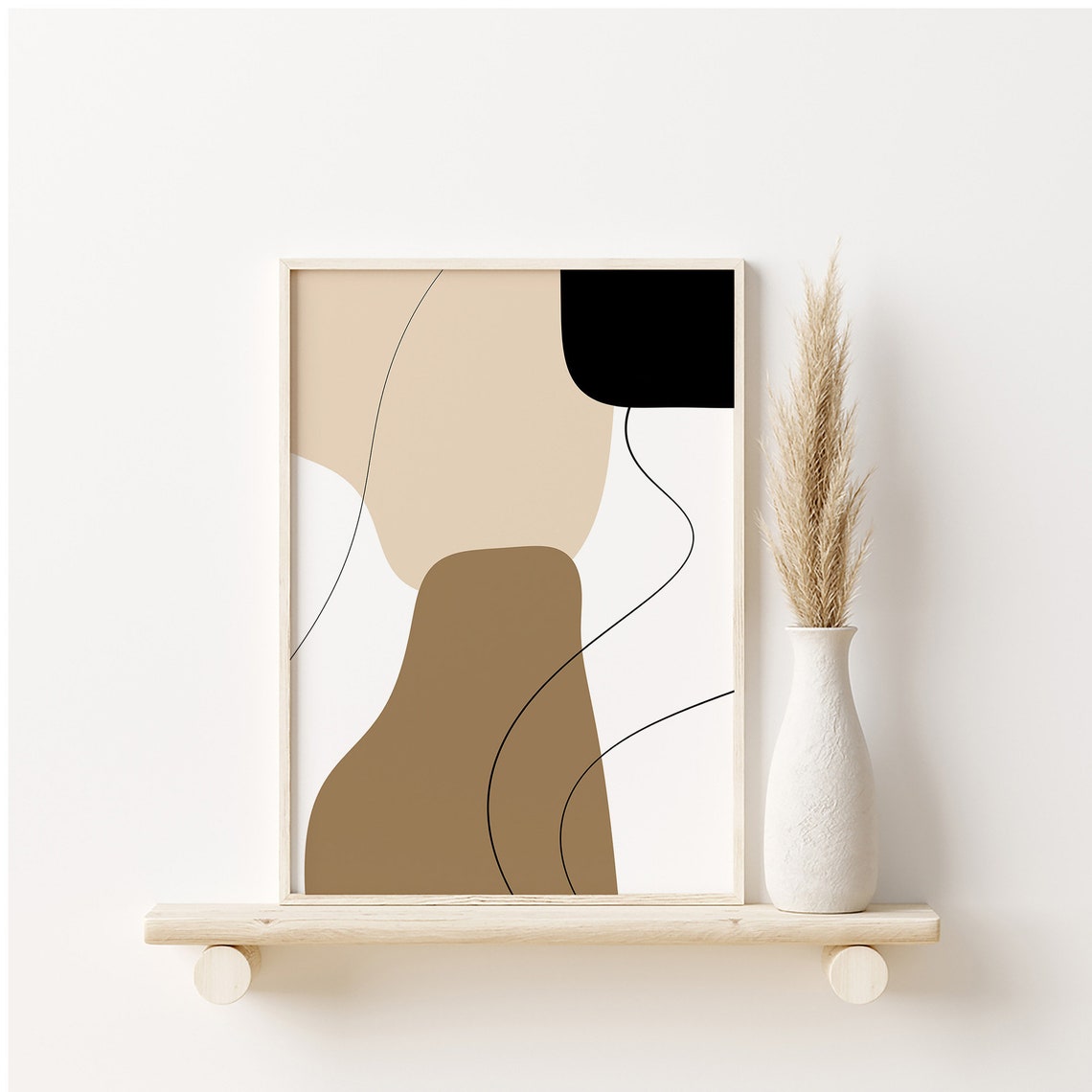 Printable Abstract Wall Art Beige Minimalist Wall Decor - Etsy