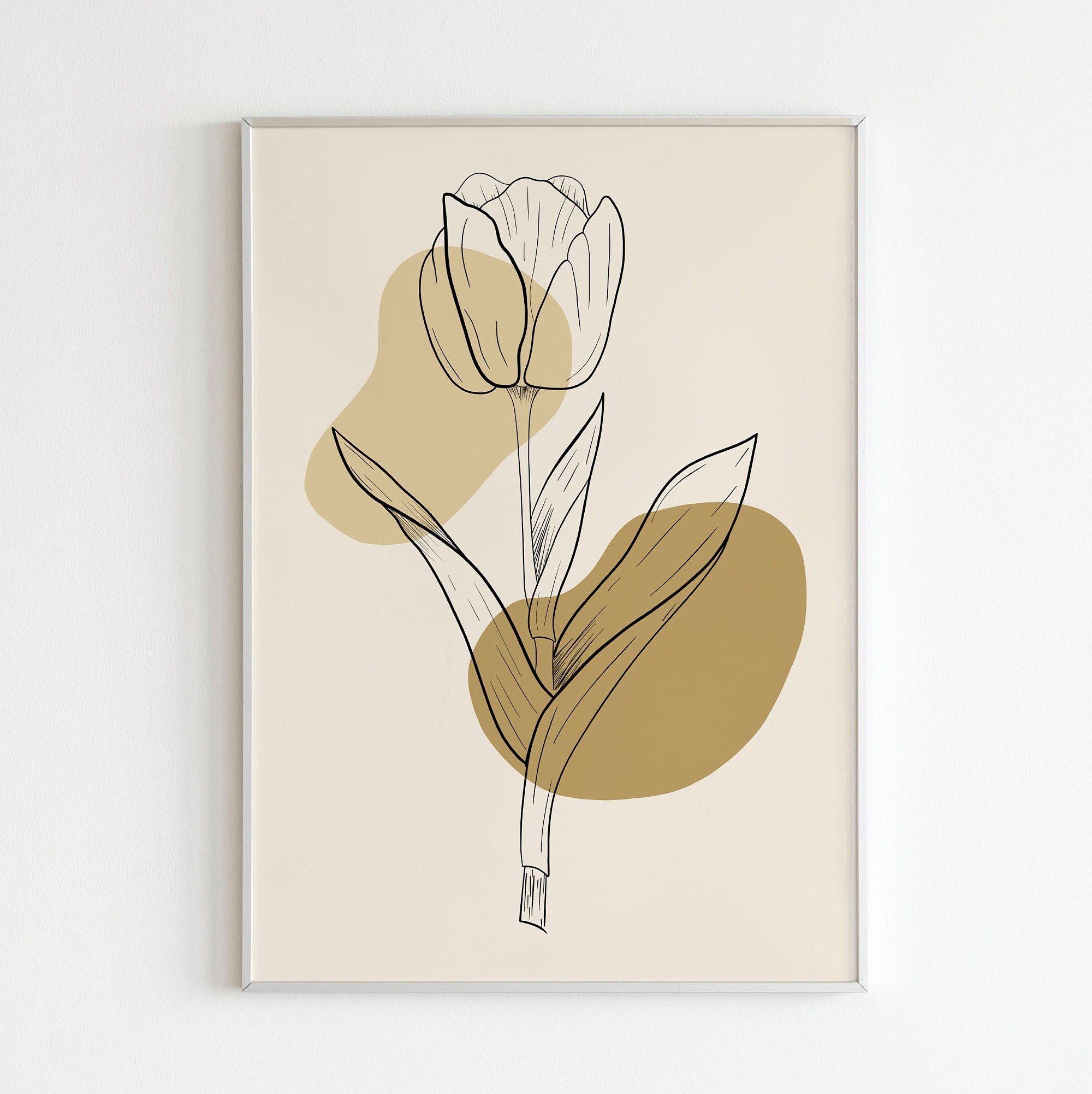 Line Drawing Flowers,printable Dijital Continuous Line Flower ...