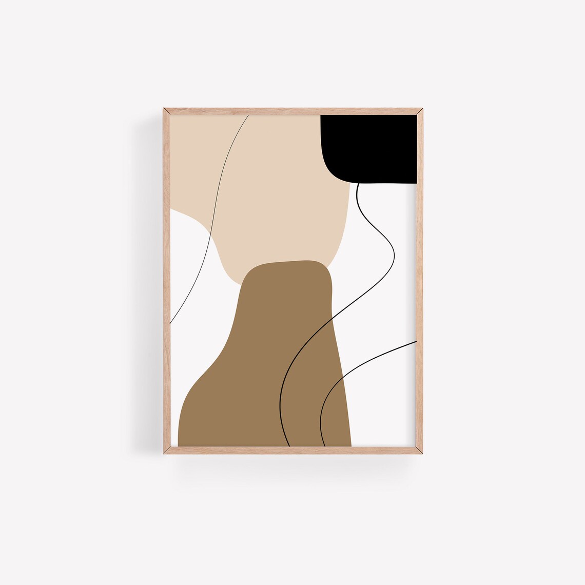 Printable Abstract Wall Art Beige Minimalist Wall Decor - Etsy
