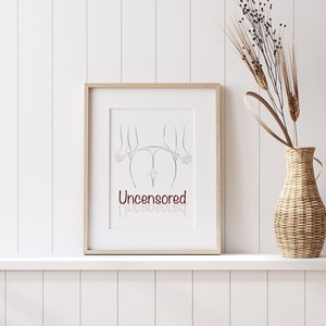 Naked Woman Body Uncensored Writing Line Art, Female Figure Digital ...