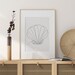 Sea Shell One Line Art, Summer Beach Shell Wall Art Poster, Nature Line ...