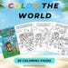 Color the World Printable Coloring Pages – 8.5"x11" Fun, Fun Geography ...