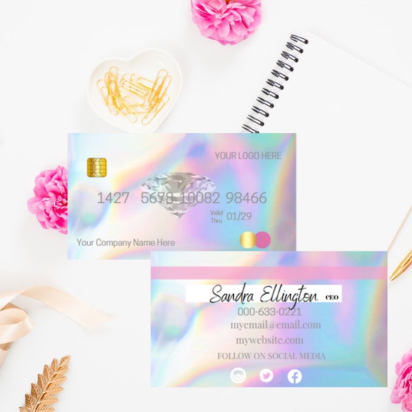 Iridescent Business Cards - Etsy
