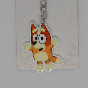 Bluey Inspired Keychain Bluey Resin Planner Keyring. Bluey Bingo Honey ...