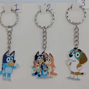 Bluey Inspired Keychain Bluey Resin Planner Keyring. Bluey Bingo Honey ...