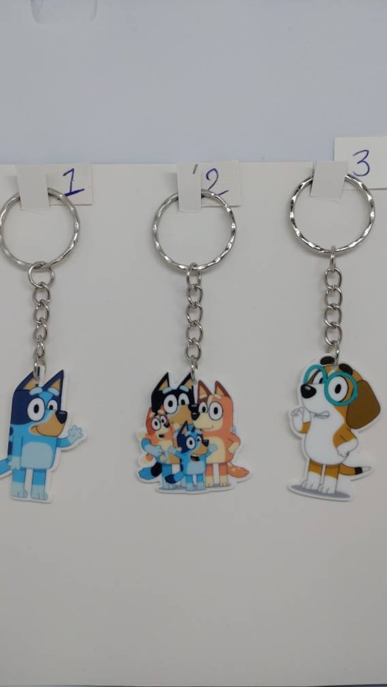 Buy Bluey Inspired Keychain Bluey Resin Planner Keyring. Bluey Online ...