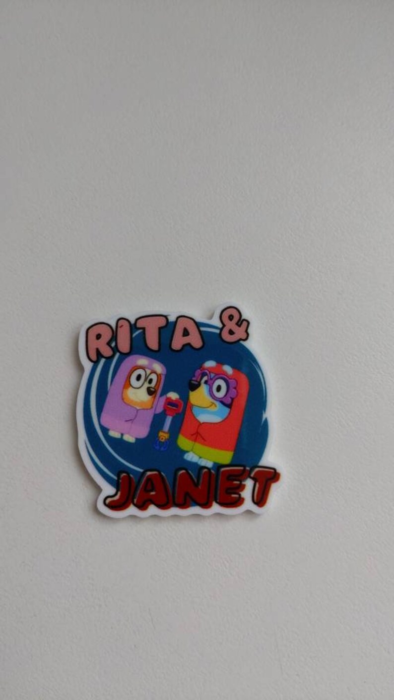 Bluey Fridge Magnets Grannies Janet and Rita. Bluey Bingo Old - Etsy Canada