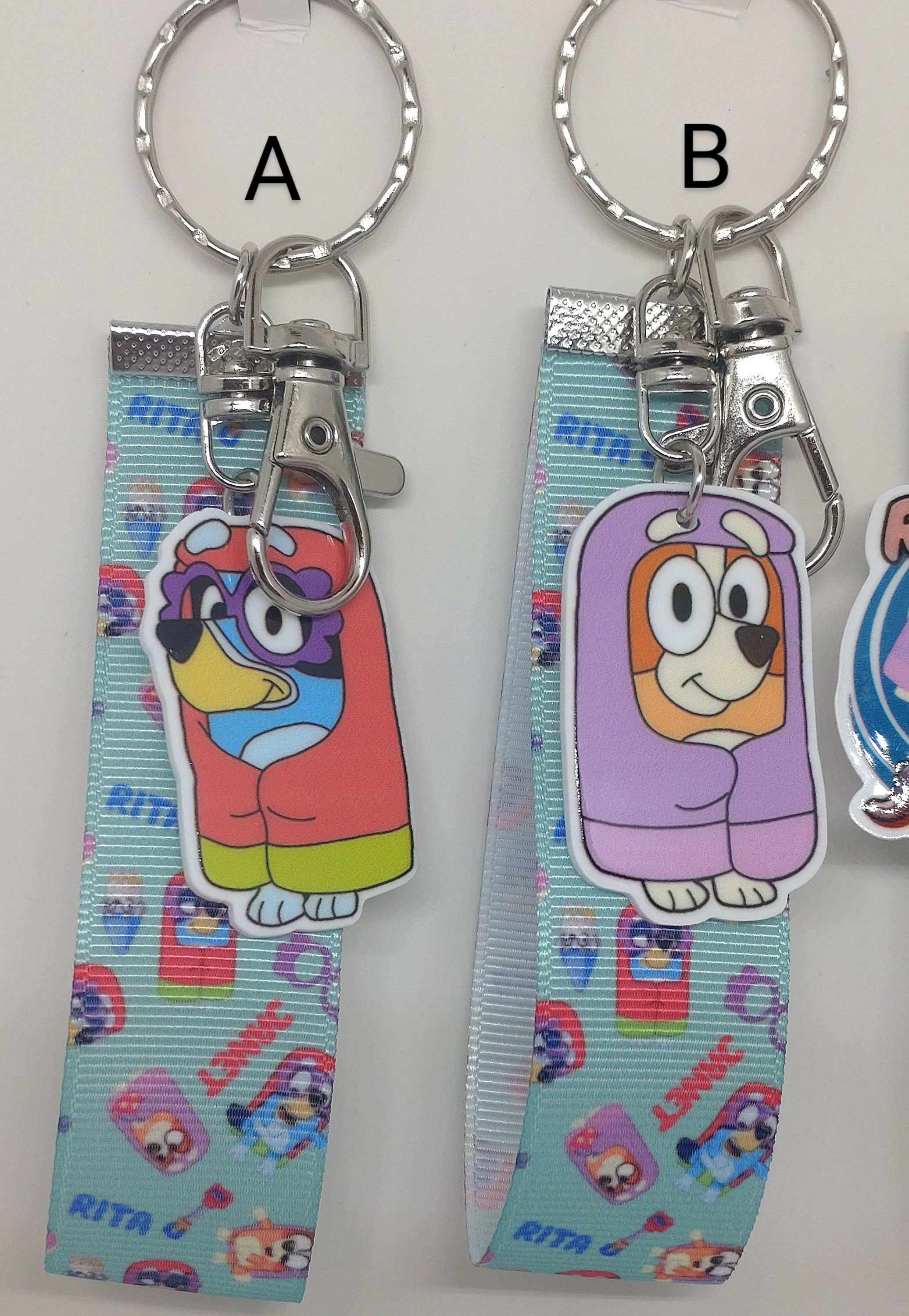 Bluey Inspired Keyring Grannies Janet Rita Keychain Key Fob - Etsy