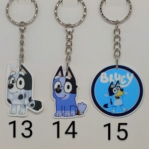 Bluey Inspired Keychain Bluey Resin Planner Keyring. Bluey Bingo Honey ...