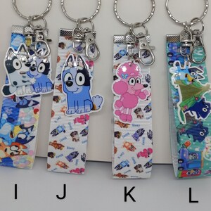 Bluey and Friends Keyrings Wristlets. Bluey Bingo Honey Coco - Etsy