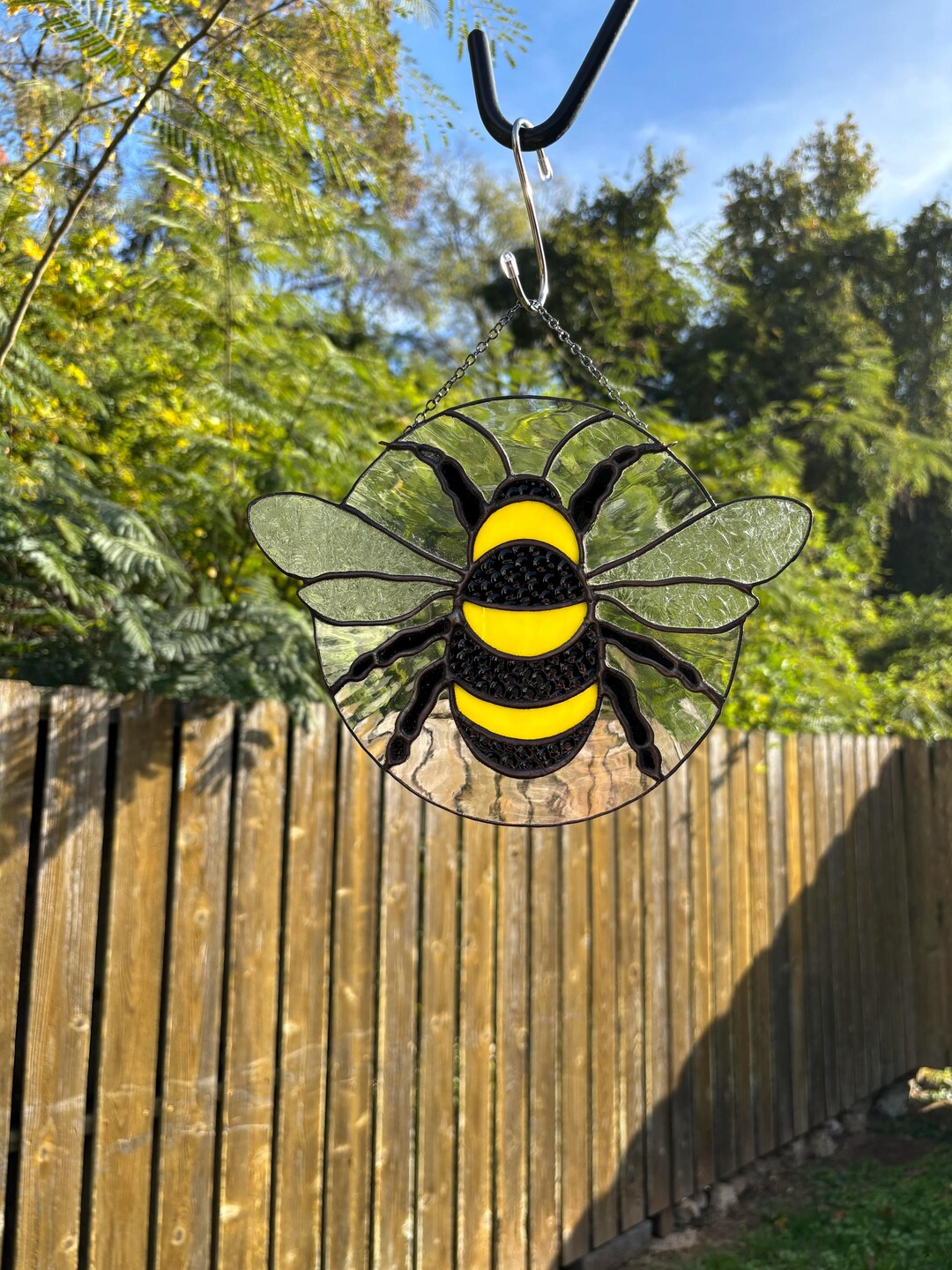 Stained Glass Bee Panel - Etsy