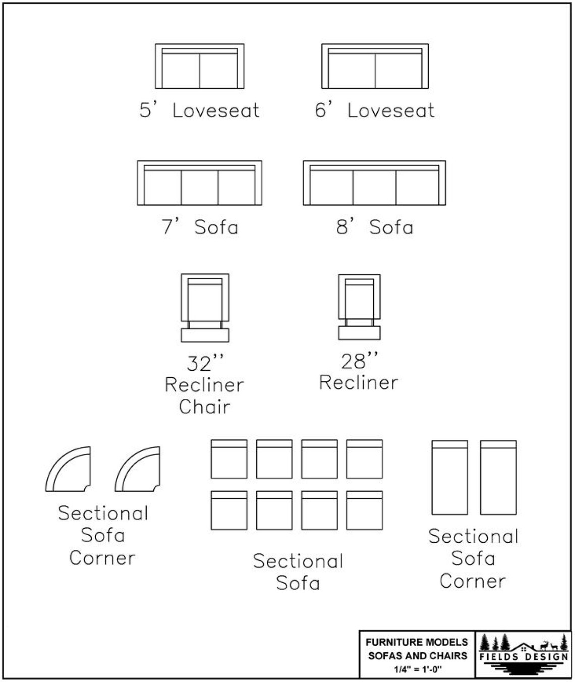 Furniture Models - Residential Space Planning - Etsy
