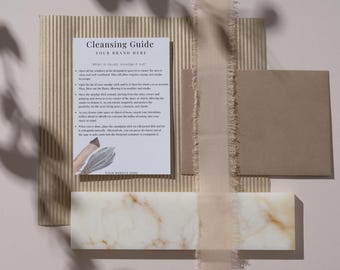 Crystal Care Card Template - Canva, Digital, Customizable, Minimal ...