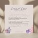 Crystal Care Card Template - Canva, Digital, Customizable, Minimal ...