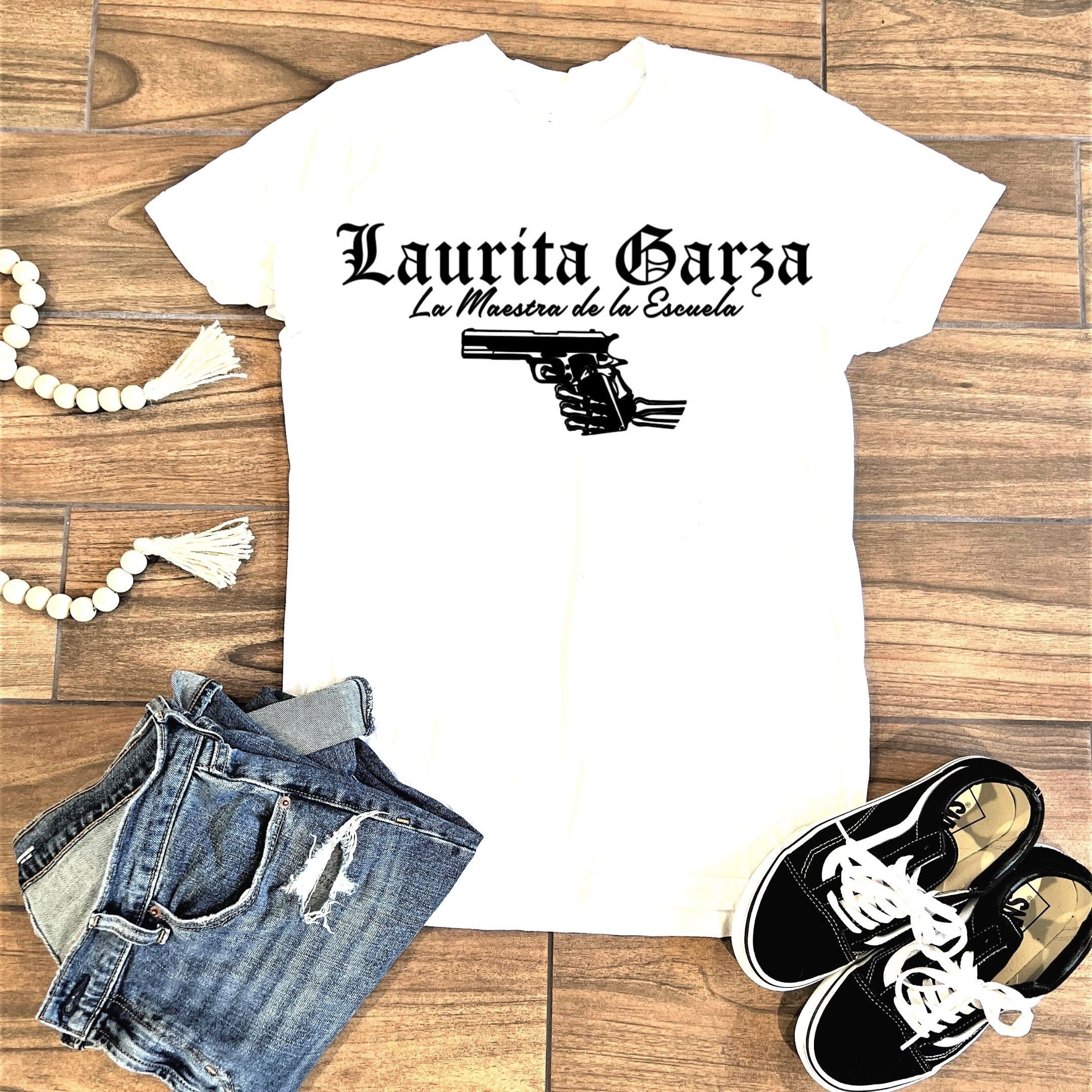 Laurita Garza Shirt La Maestra Skull Hand Gun Canciones | Etsy
