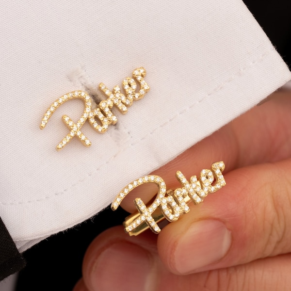 Initial Cufflinks - Etsy