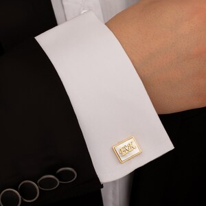 Personal Cufflinks , Initial Cufflinks With Pearl , Custom Cufflinks ...