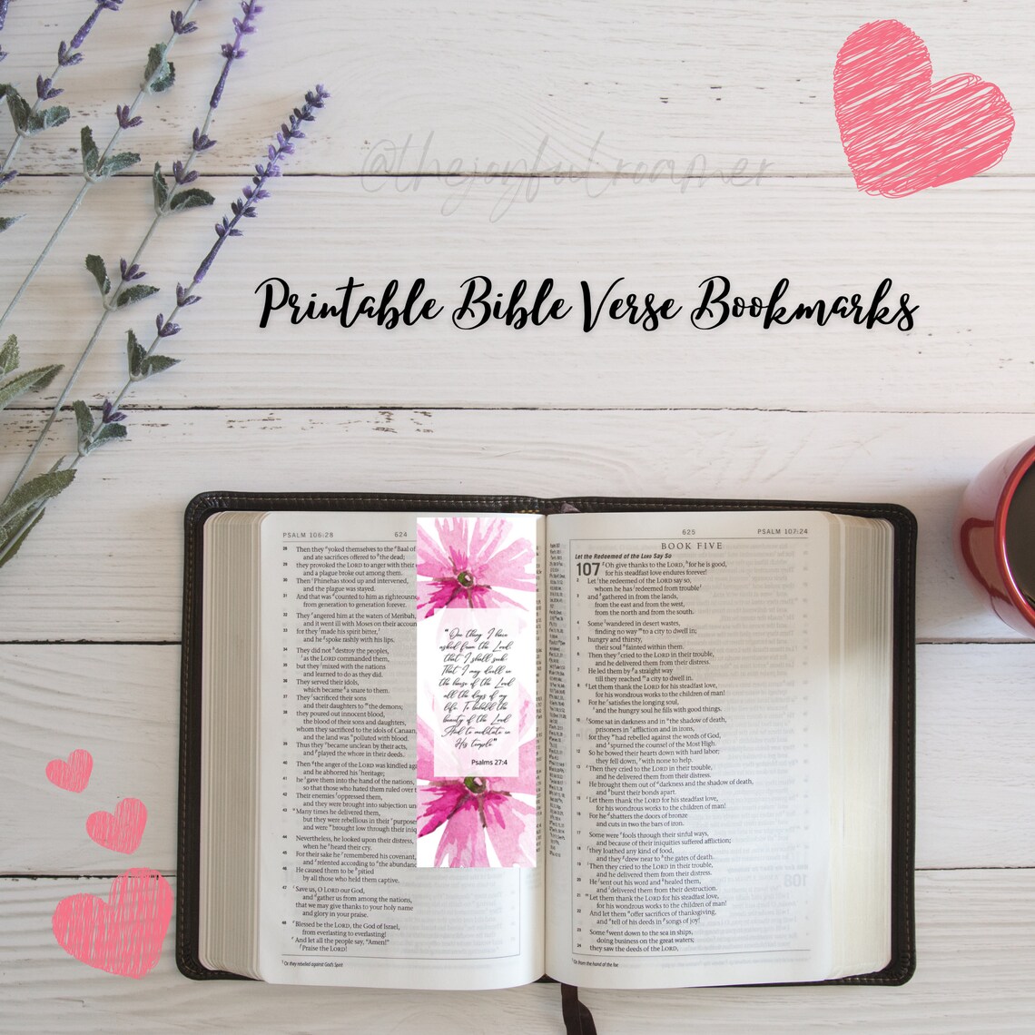 BIBLE VERSES PRINTABLE Bookmark About Faith - Book of Psalm - Scripture ...