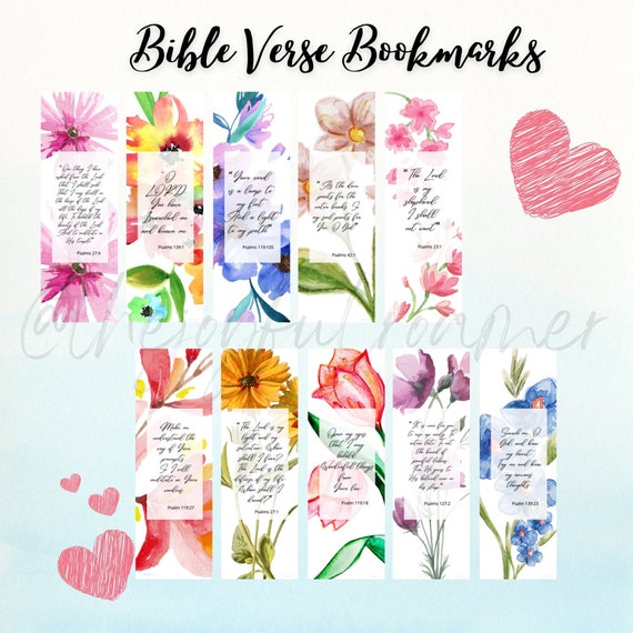 BIBLE VERSES PRINTABLE Bookmark About Faith Book of Psalm - Etsy