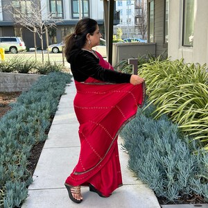 Soft and Flowy Satin Silk Party Wear Saree With Stone Work | Party Wear ...