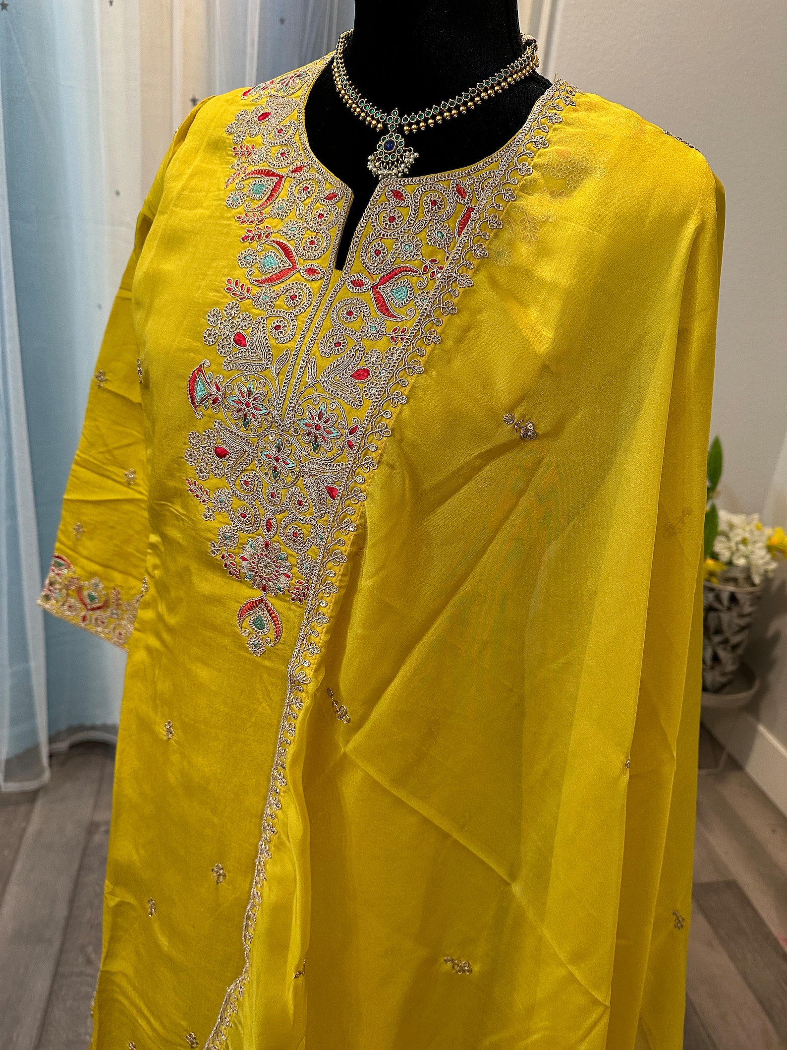 Size L: Roman Silk Sharara Set With Zardosi and Sequin Work | Sharara ...