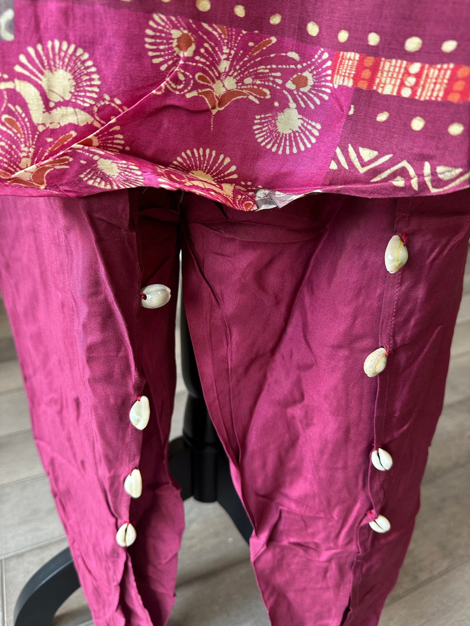 Sizes L : Dhoti Style Muslin Kurti Set With Collar Kurti and Shell ...