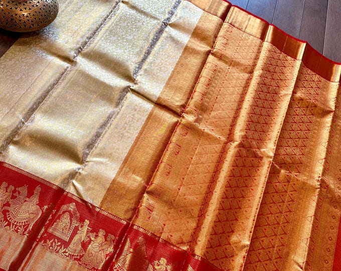 Pure Silk Pure Zari Silk Mark Certified Kanchi Pattu Saree Online ...
