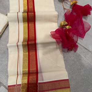 Mundu Sets for Women | Kerala Handwoven Cotton Mundu Sets for Onam ...