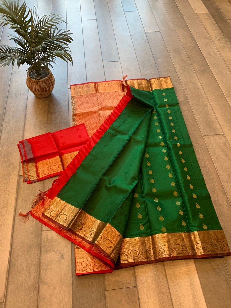 Grand Silk Mark Certified Kanchi Pattu Saree Kanchi Pattu - Etsy