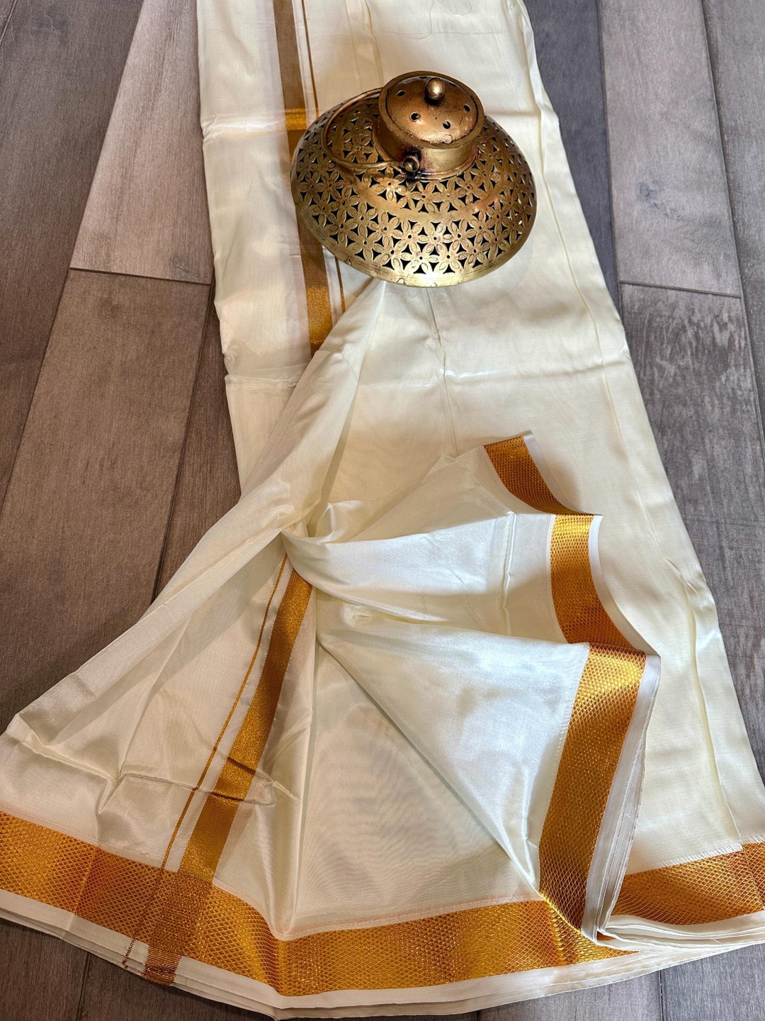 Semi Silk Mundu Sets for Men With Angavastram | Dhoti Sets for Men ...