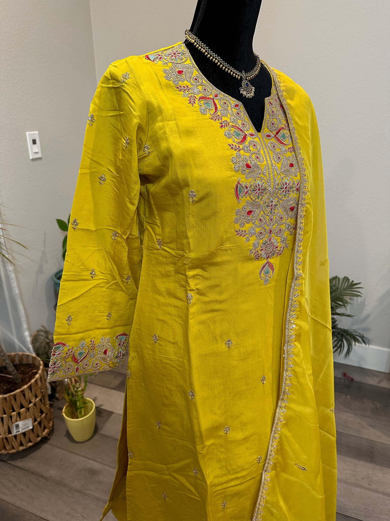 Size L: Roman Silk Sharara Set With Zardosi and Sequin Work | Sharara ...