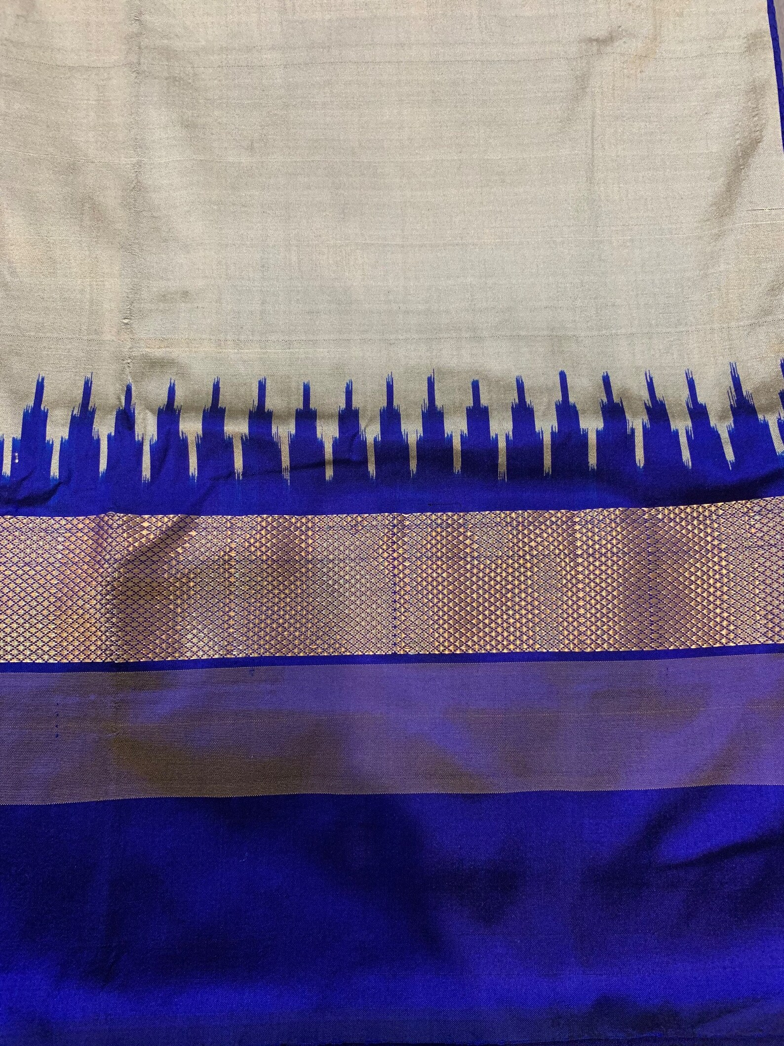 Pure Silk Mark Certified Ikkat Silk Saree in Temple Border - Etsy