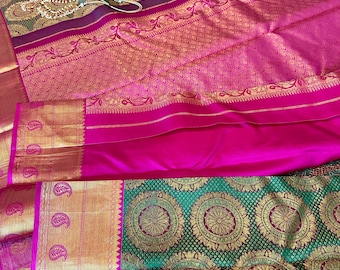 Silk Mark Certified Mango Yellow Kanjivaram Silk Saree | Pure Kanchi ...