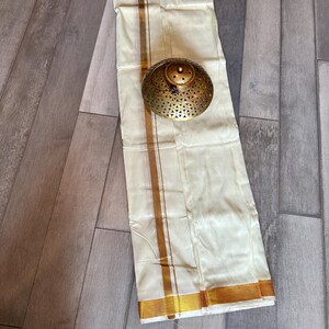 Semi Silk Mundu Sets for Men With Angavastram | Dhoti Sets for Men ...