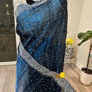 Jimmy Choo Party Wear Saree With Silver Accents | Party Wear Sarees ...