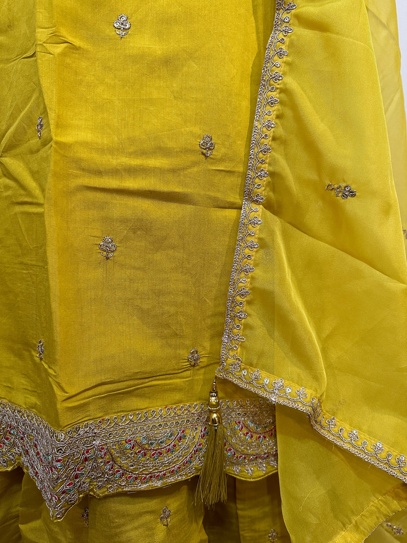 Size L: Roman Silk Sharara Set With Zardosi and Sequin Work | Sharara ...