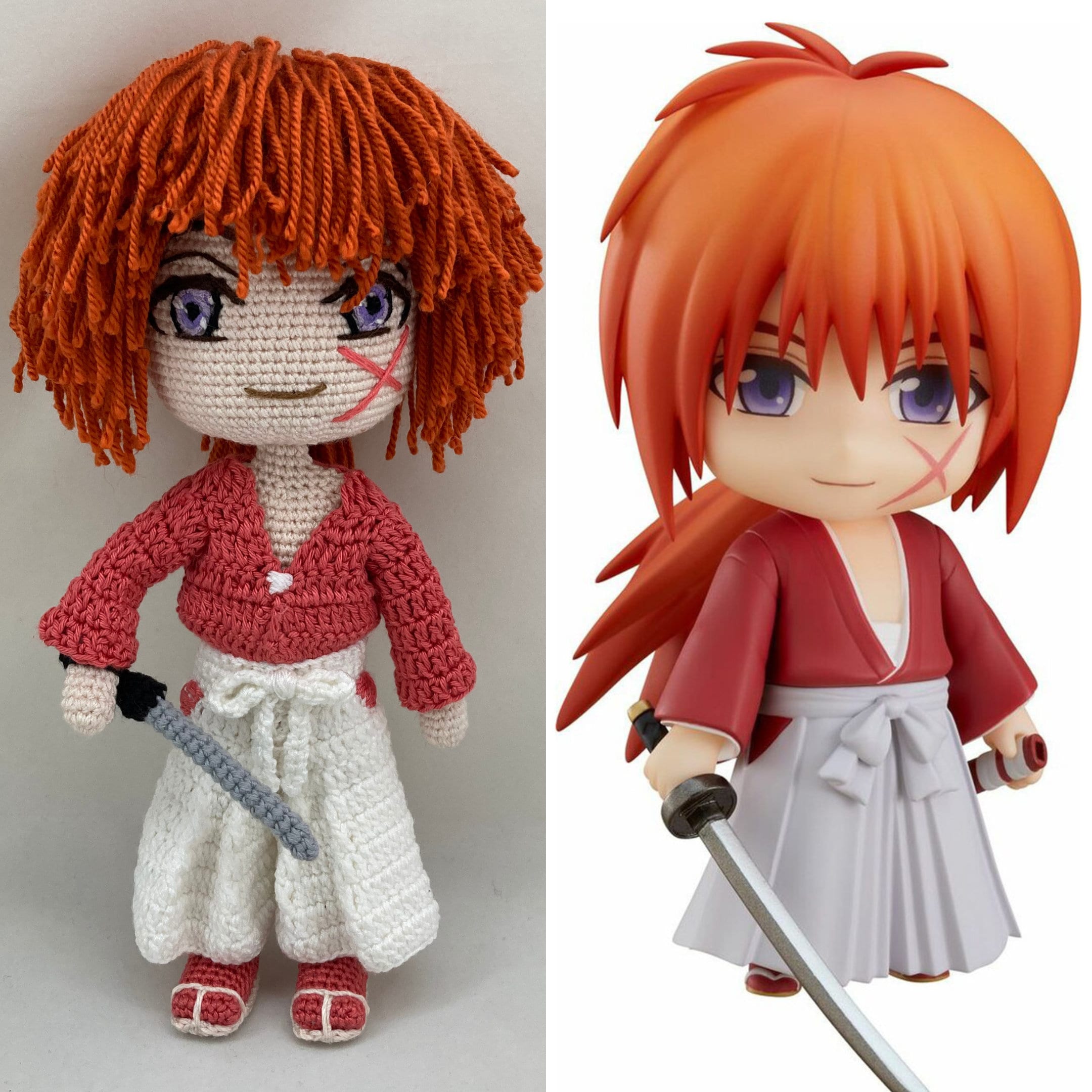 Kenshin Himura Amigurumi Figure Handmade Crochet - Etsy