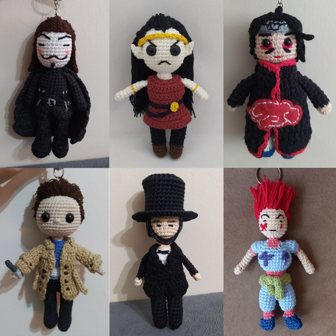 Personalized Keychain Amigurumi, Custom Keychain Doll, Look-a-like Doll ...