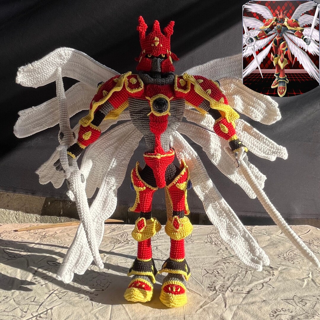 Gallantmon Crimson Mode Crochet Action Figure Amigurumi - Etsy