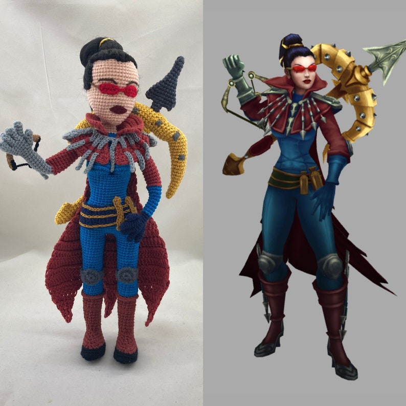 League of Legends Vayne Crochet Action Figure Amigurumi - Etsy