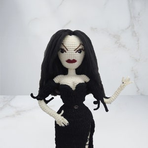 Morticia Addams Crochet Doll - Addams Family Customizable Handmade ...