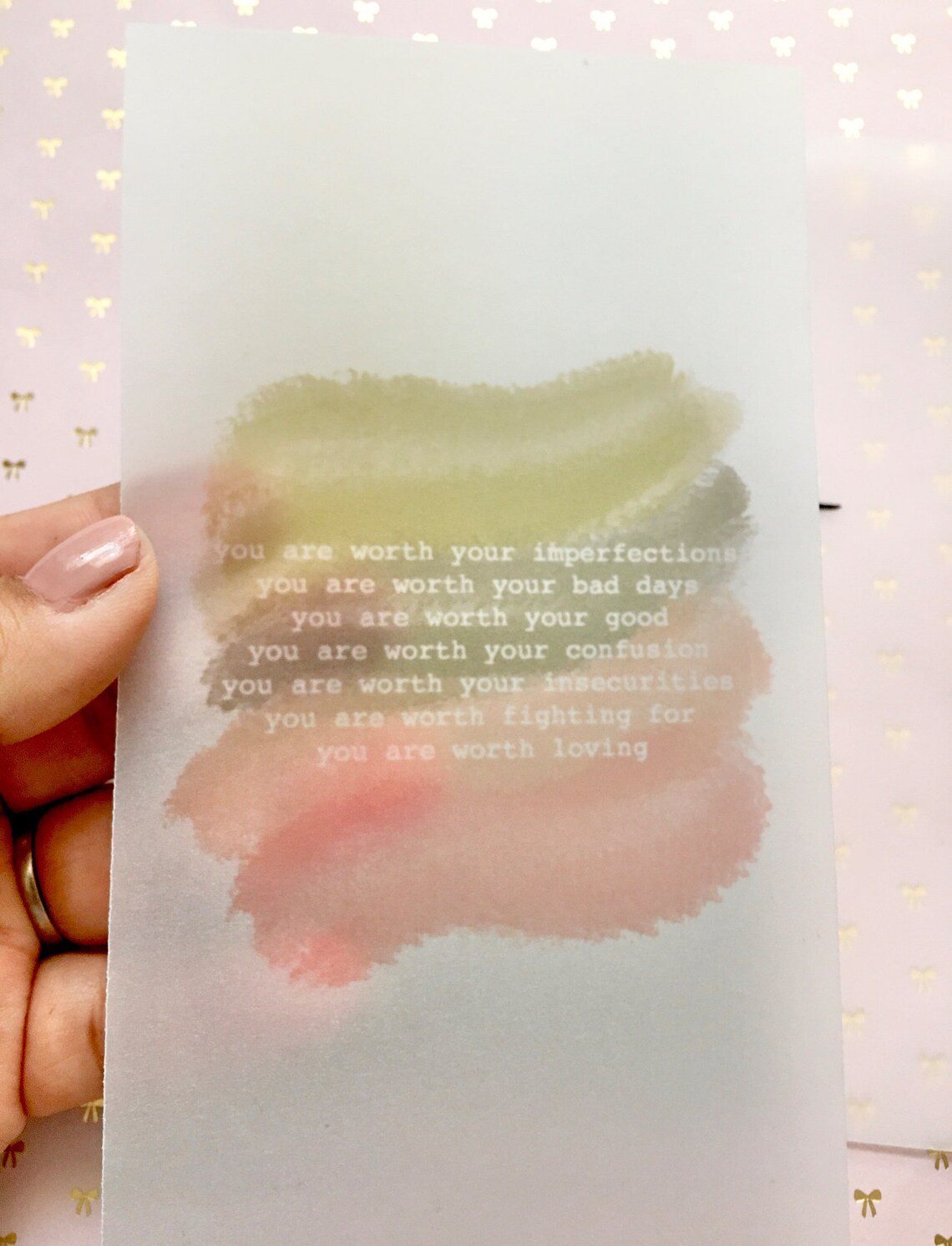 Self Love Theme Vellum Inserts - Etsy