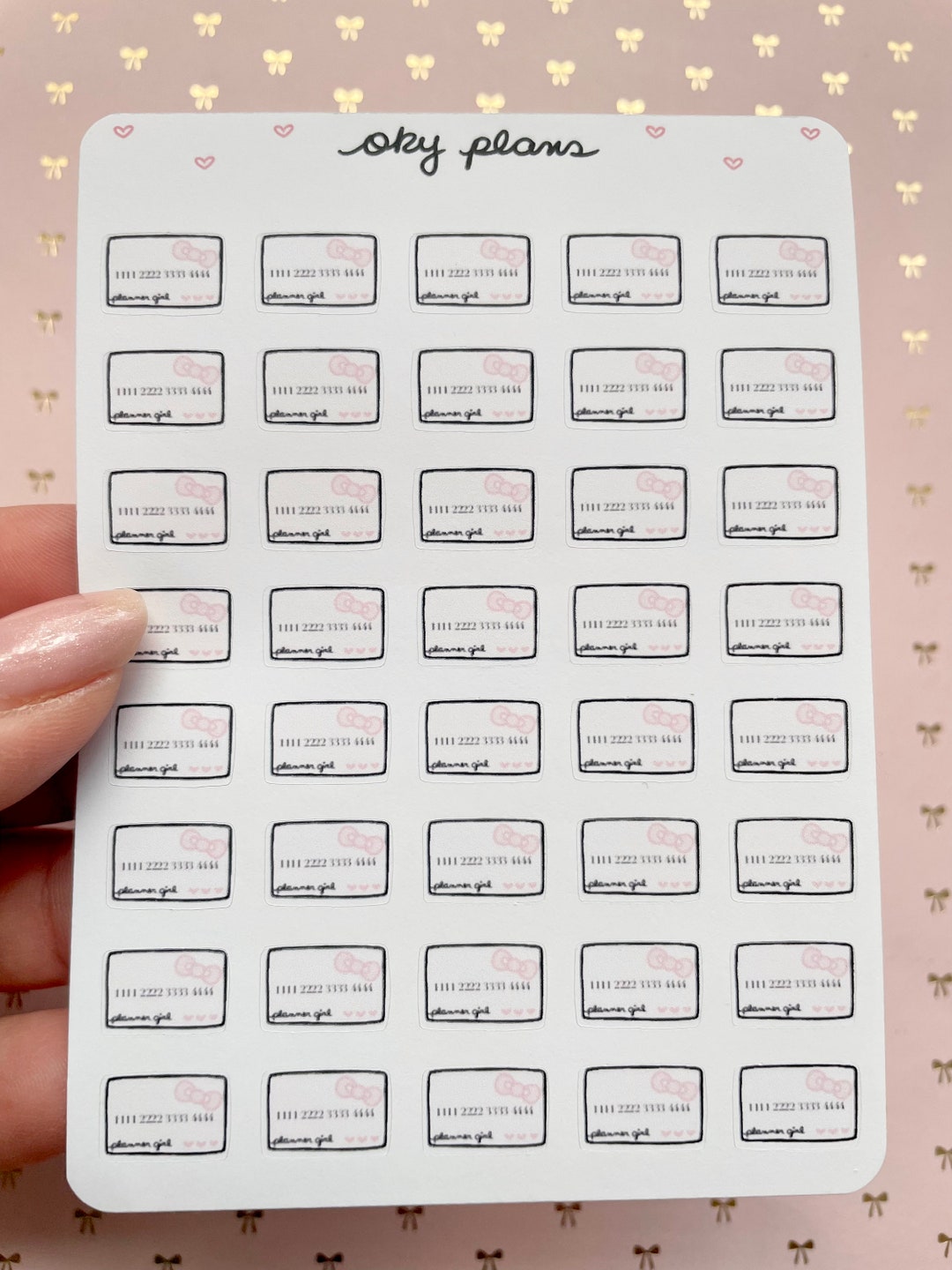 Credit Card Stickers - Etsy