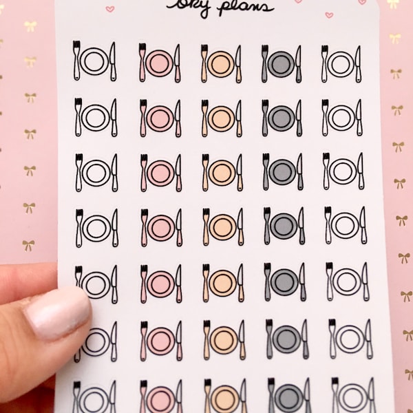 Dinner Plate Sticker - Etsy