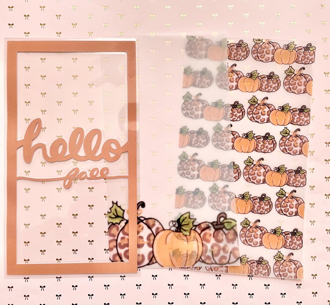 Leopard Fall Vellum Inserts - Etsy