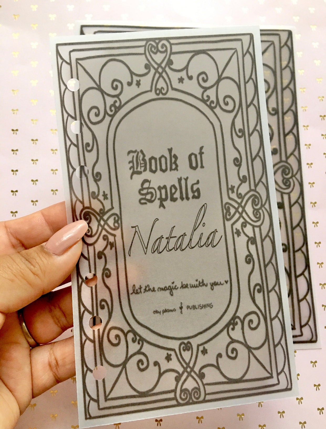 Book of Spells Vellum Inserts - Etsy