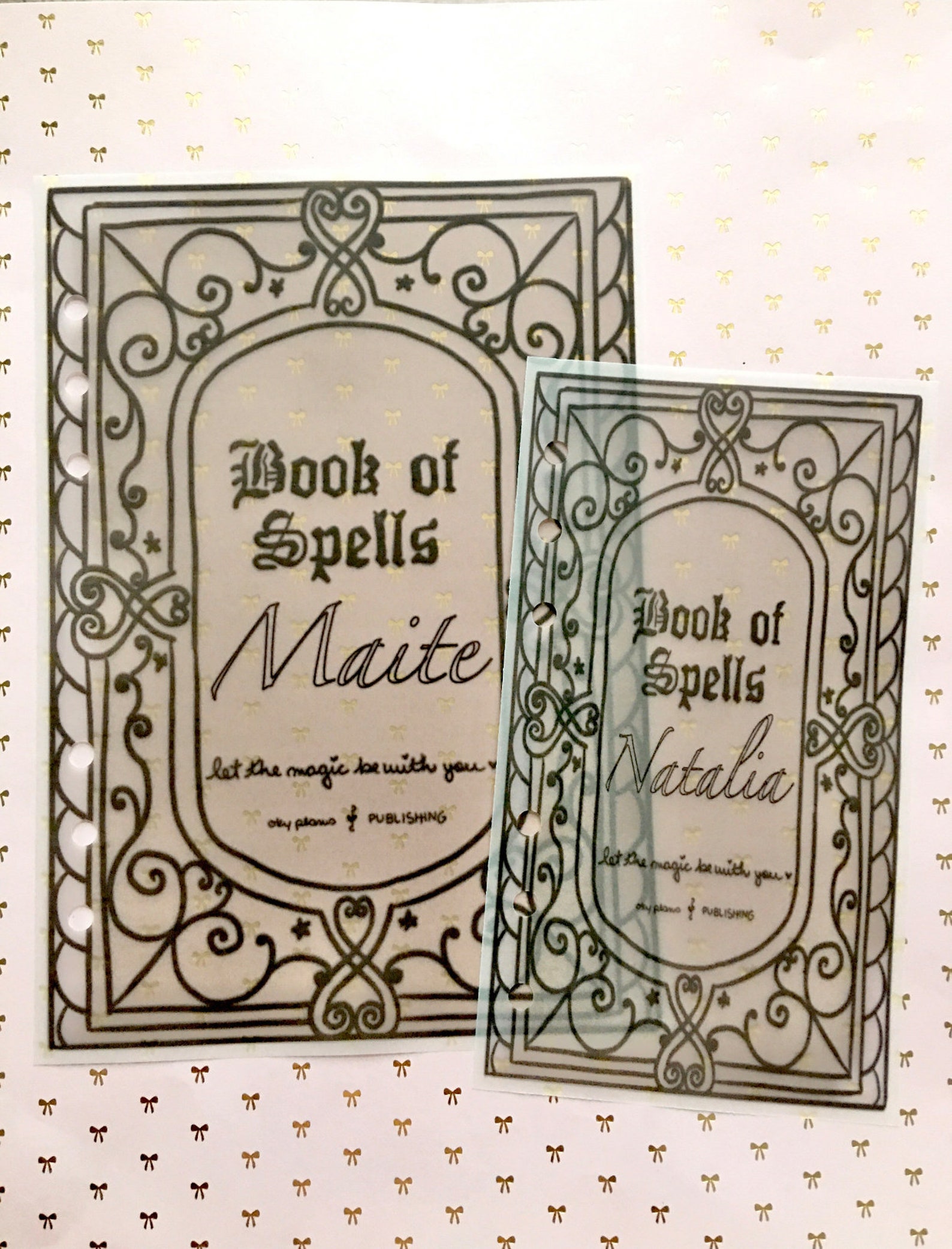 Book of Spells Vellum Inserts - Etsy