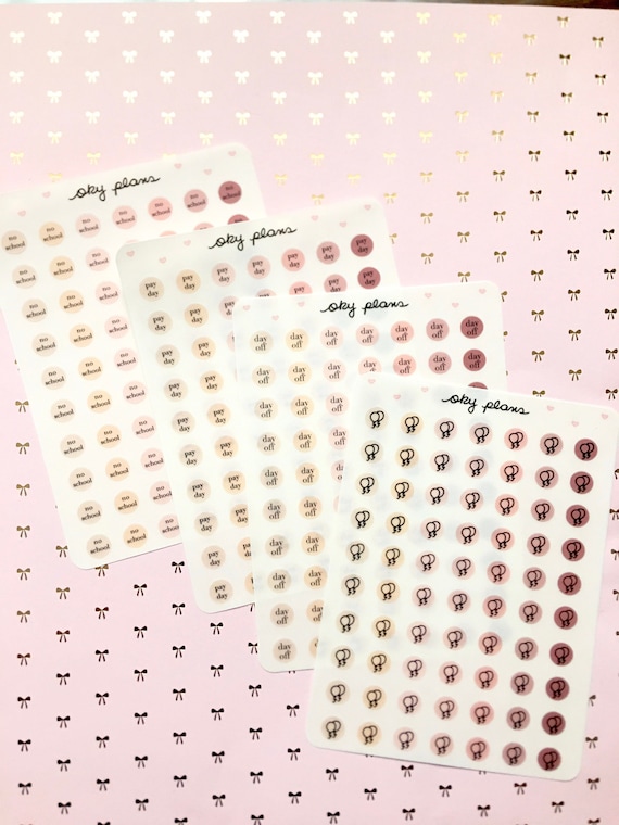 Transparent Functional Icon Dot Stickers - Etsy